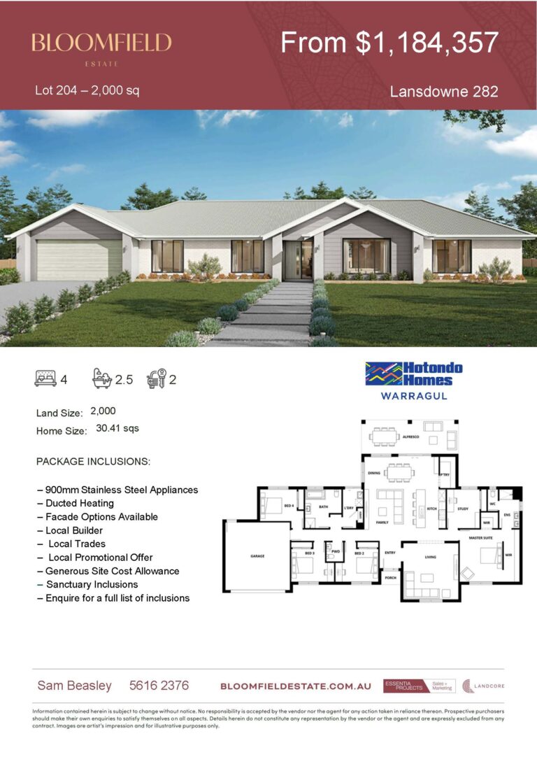 Lot 204 – Lansdowne 282 – Bloomfield Estate